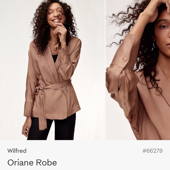 Aritzia | Tops | Wilfred Oriane Robe Top In Nutmeg Color | Poshmark